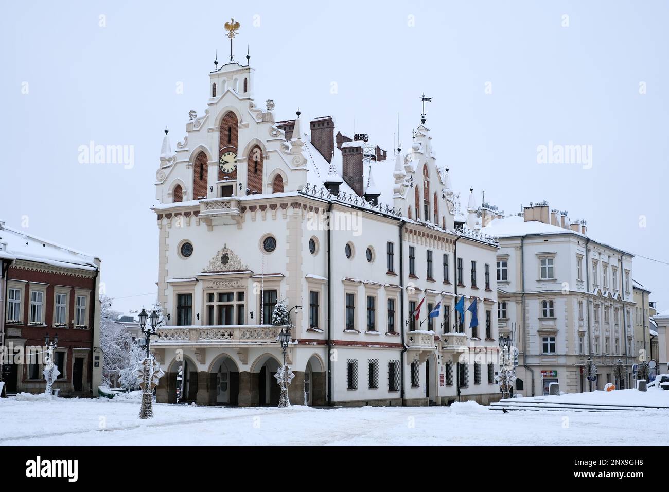 The town hall (Ratusz Rzeszow) in the main square, or old market square ...