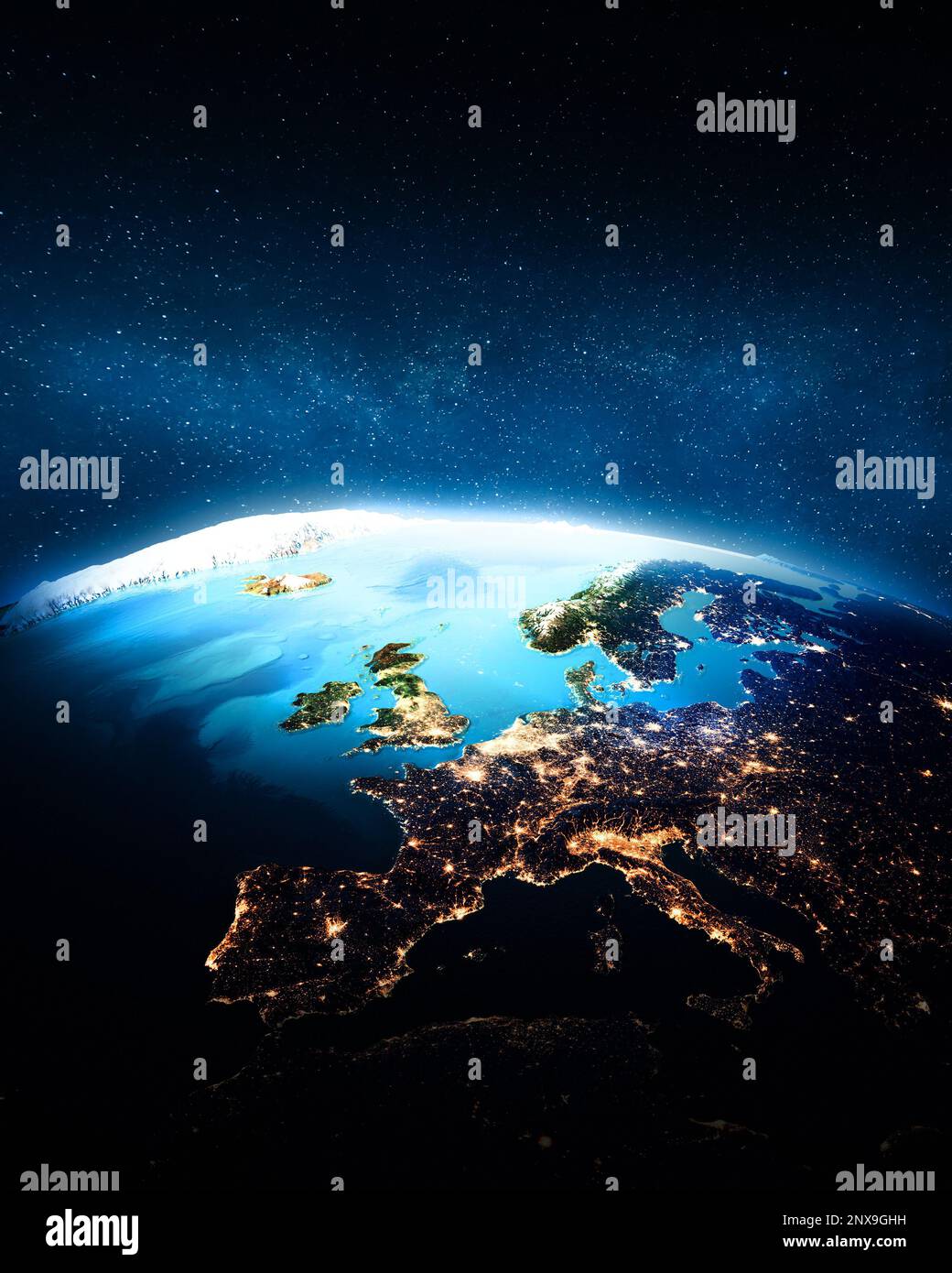 Europe from space Stock Photo - Alamy