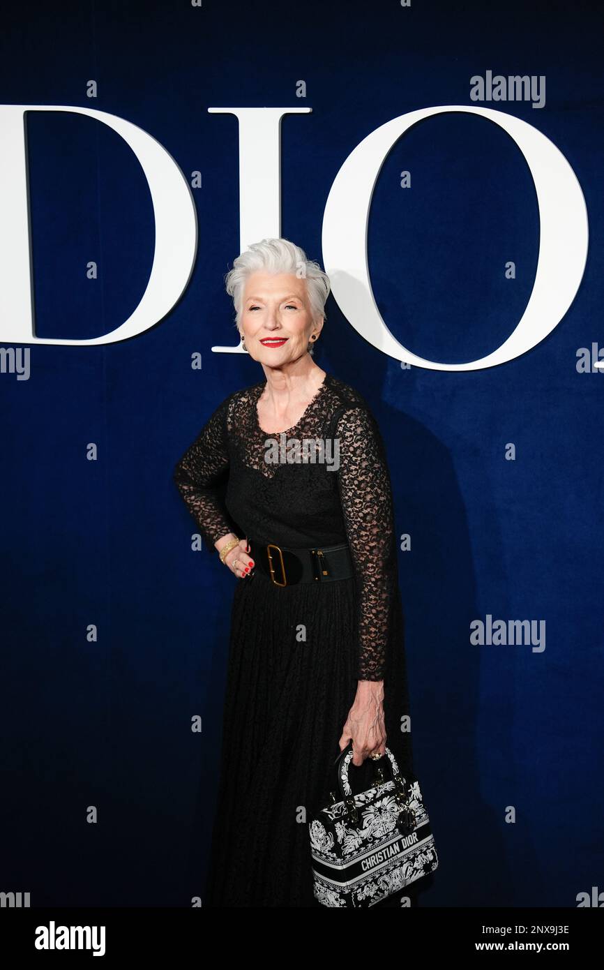 Maye Musk poses before the Christian Dior Fall/Winter 2023-2024 ready ...