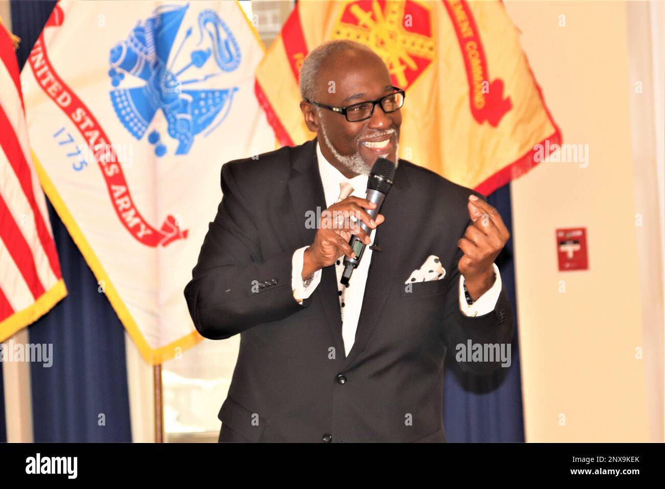 Guest speaker Marcus Gentry gives his presentation about Martin Luther ...