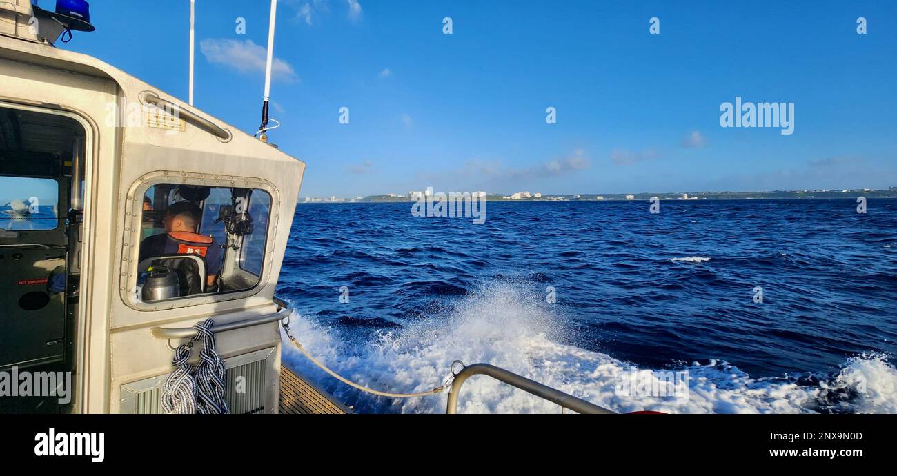 Responders aboard a Station Apra Harbor 45-foot Response Boat-Medium ...