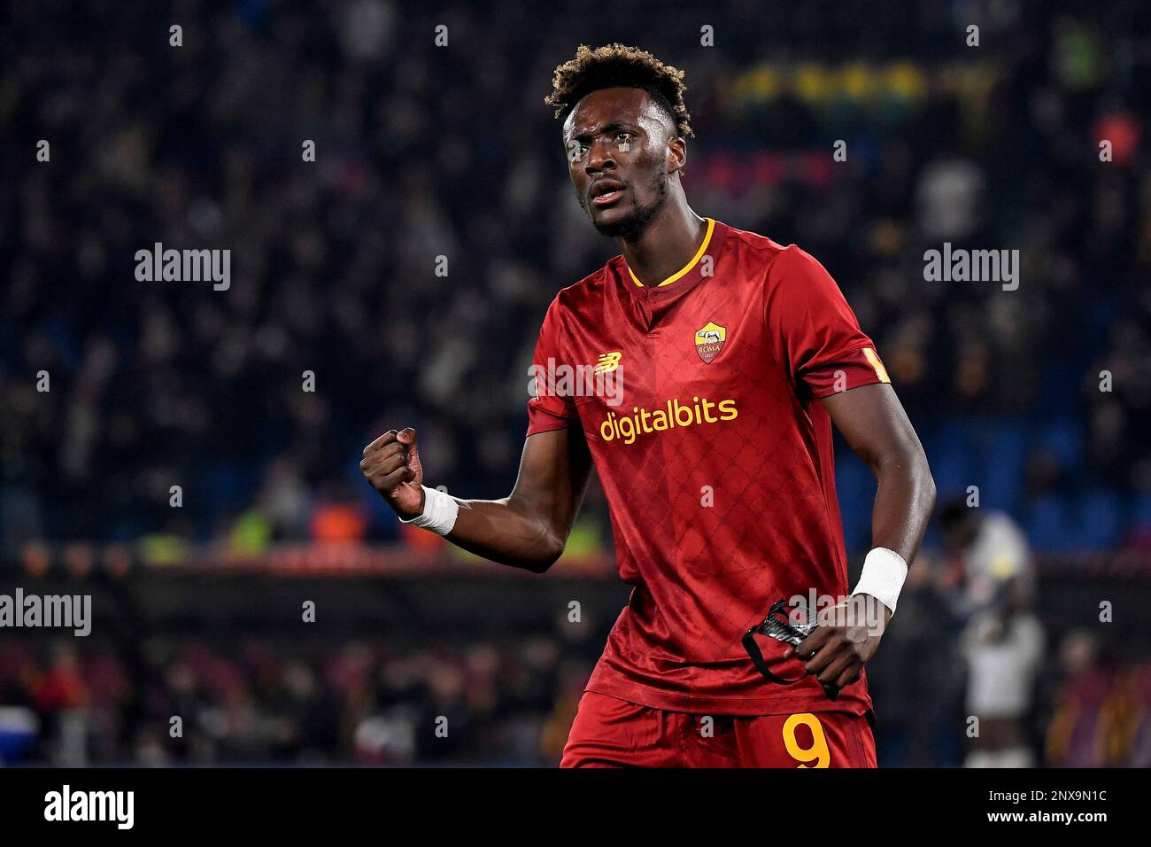 Tammy Abraham of AS Roma celebrates during the Europa League football ...