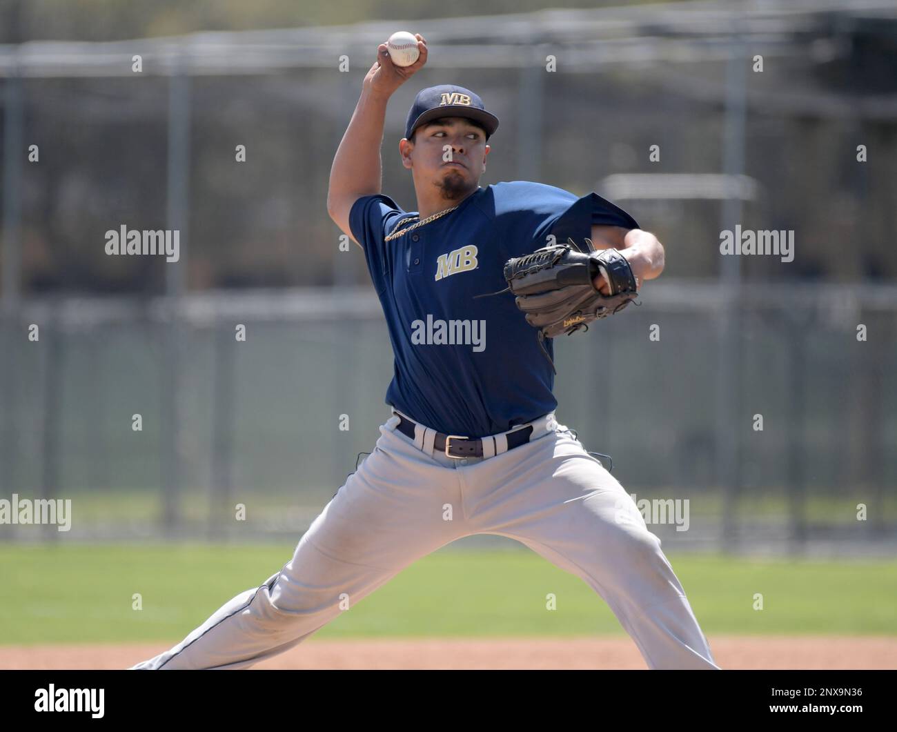 Cal State Monterey Bay Otters pitcher Gabe Katrich (22) delivers a ...