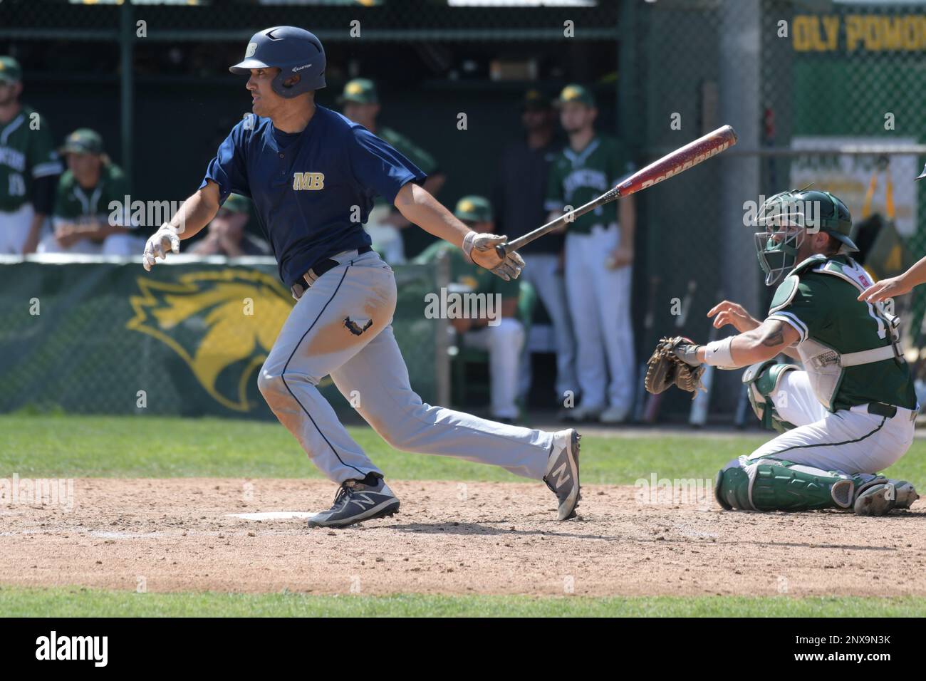 Cal State Monterey Bay Otters let fielder T.J. Dove bats during an NCAA ...