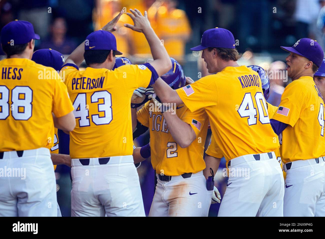 BATON ROUGE, LA - MARCH 31: LSU Tigers outfielder Daniel Cabrera (2 ...