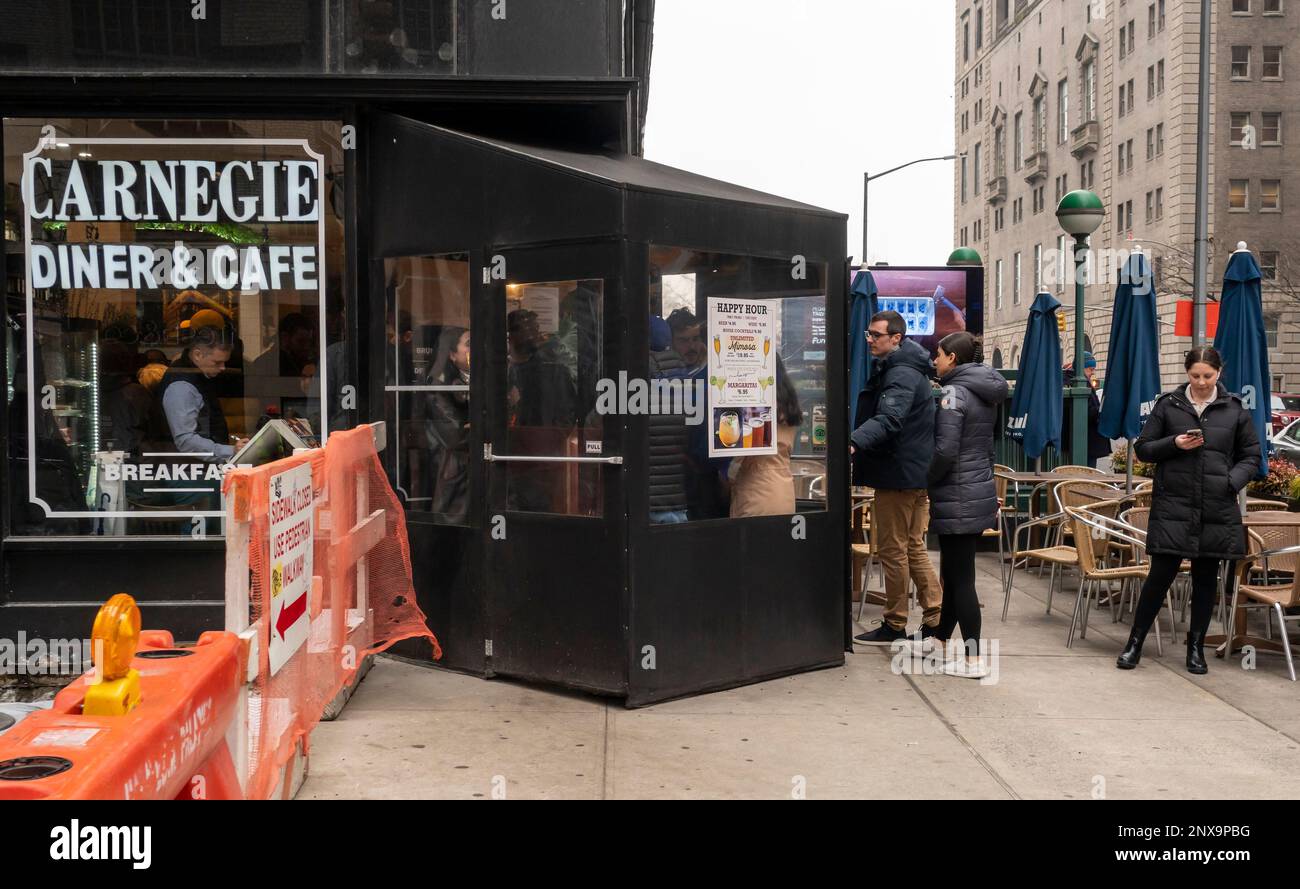Brunchers wait to enter the Carnegie Diner & Cafe on Sunday, February ...