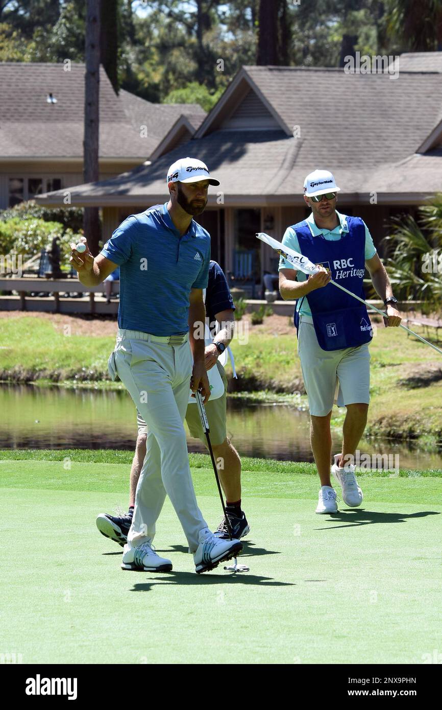 HILTON HEAD ISLAND, SC - APRIL 12: Dustin Johnson, during the first ...