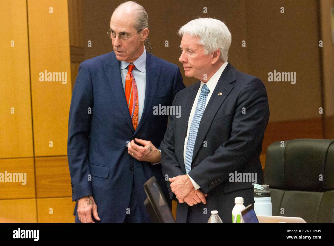 Claud "Tex" McIver, right, stands with his defense attorney Bruce ...