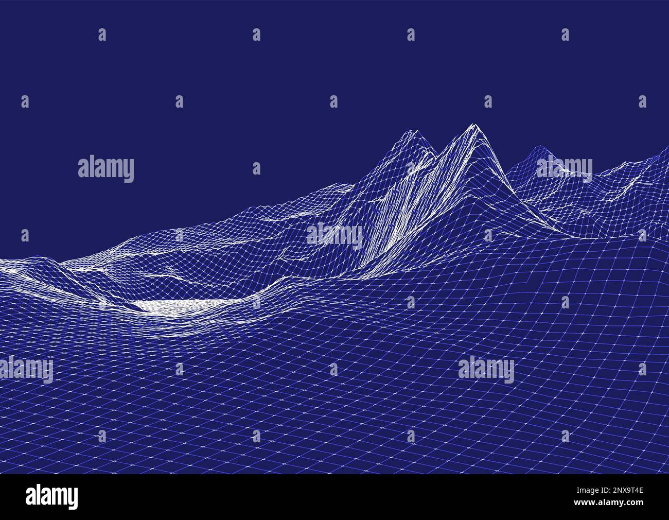 Wireframe landscape hi-res stock photography and images - Alamy