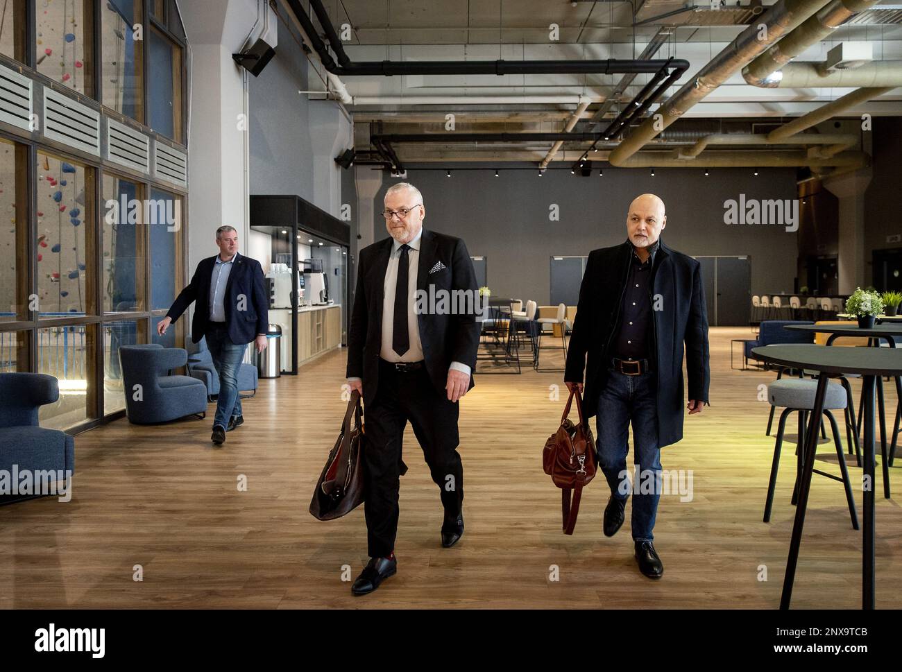 THE HAGUE - Lawyers Peter Schouten and Onno de Jong, while responding ...