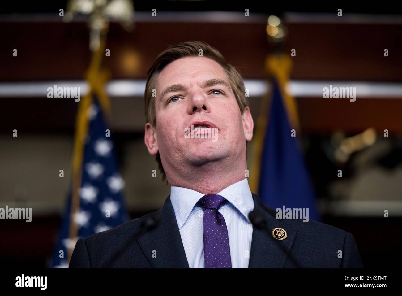 UNITED STATES - APRIL 12: Rep. Eric Swalwell, D-Calif., participates in ...