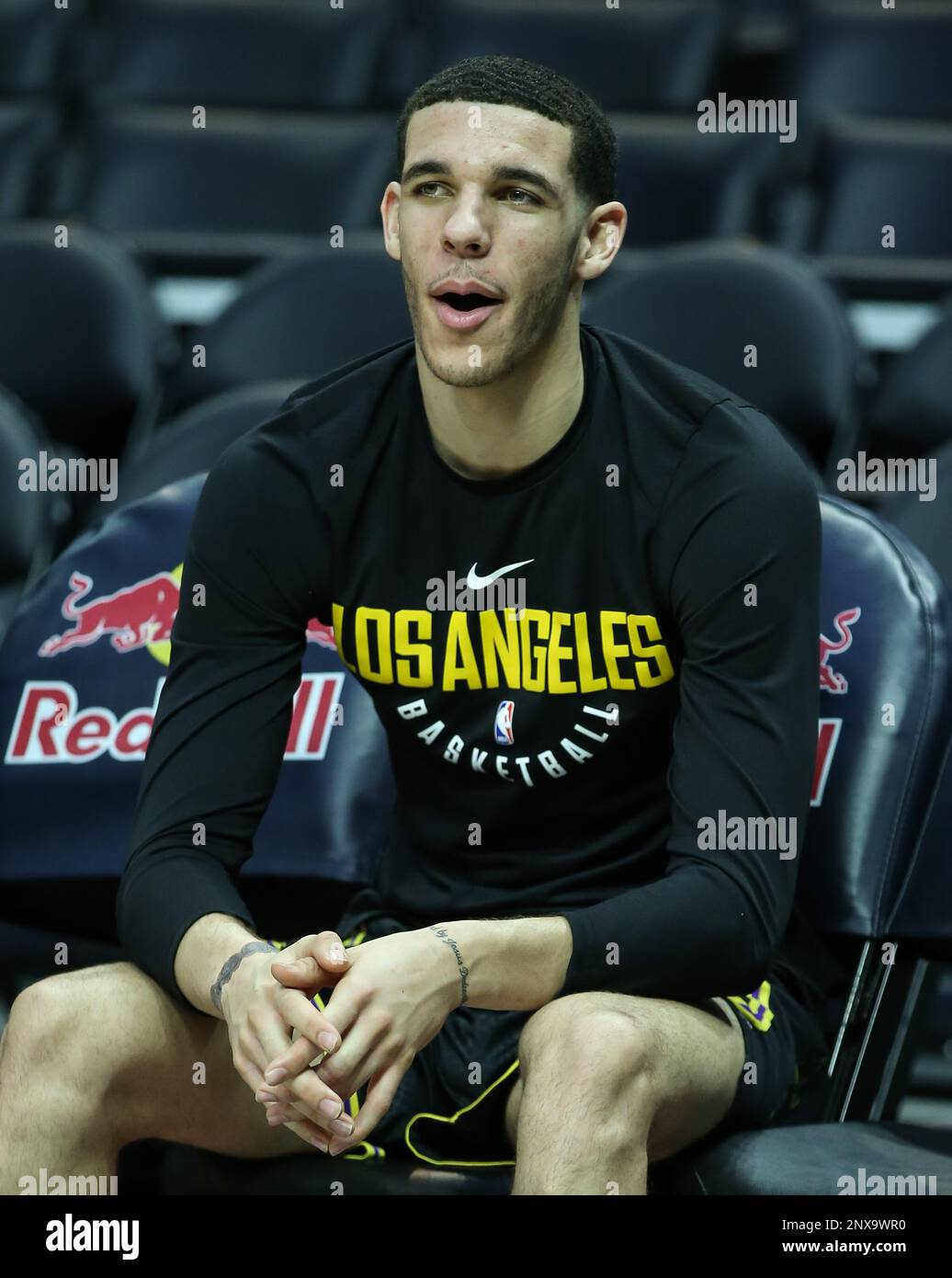 April 11, 2018 Los Angeles, CA..Los Angeles Lakers guard Lonzo Ball (2 ...