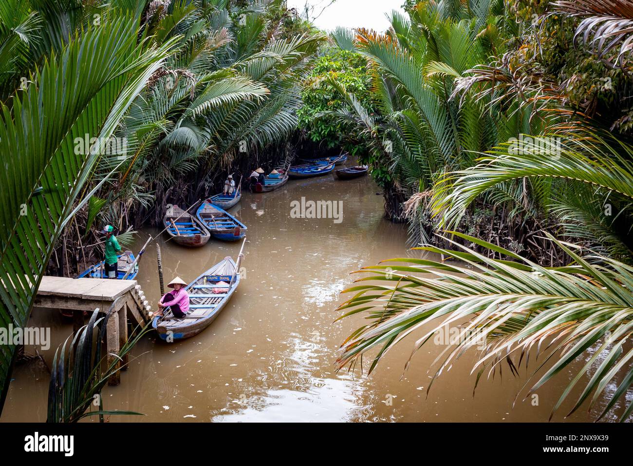 Boat on a river in the tropical forest Stock Photo - Alamy