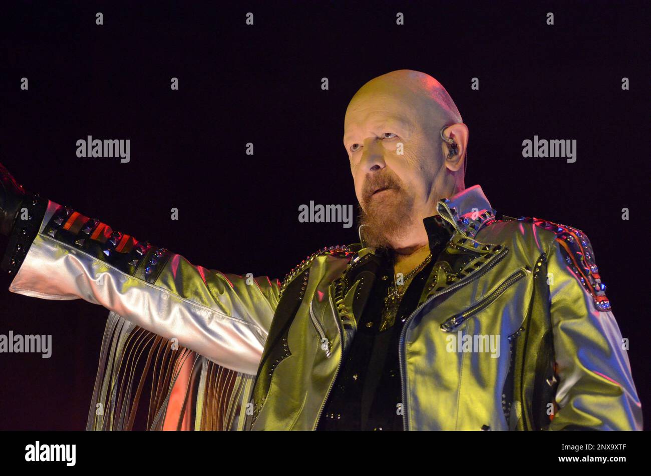 April 5, 2018: Lead singer Rob Halford of the band Judas Priest ...