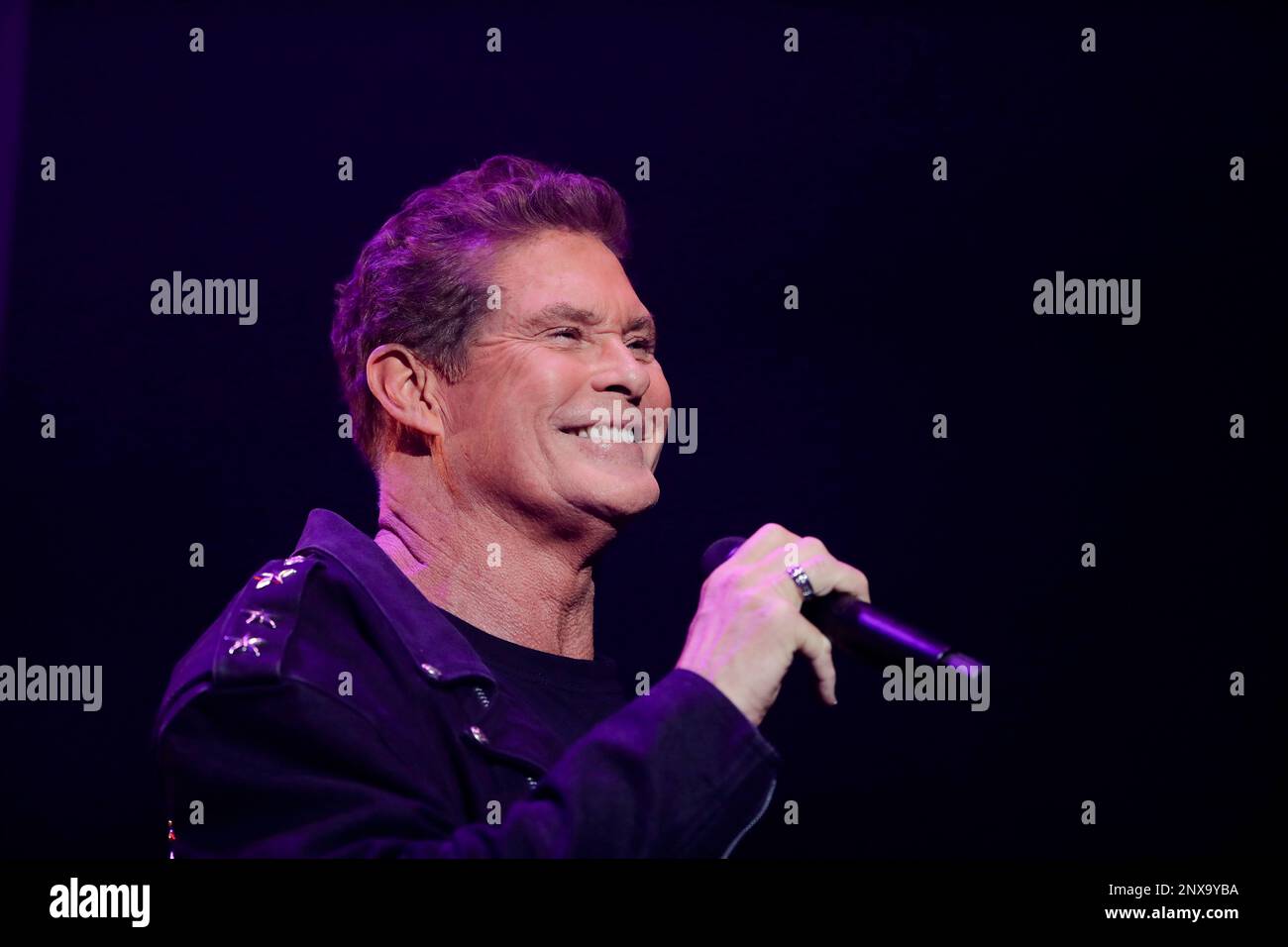 Actor and singer David Hasselhoff performs during a concert at the ...