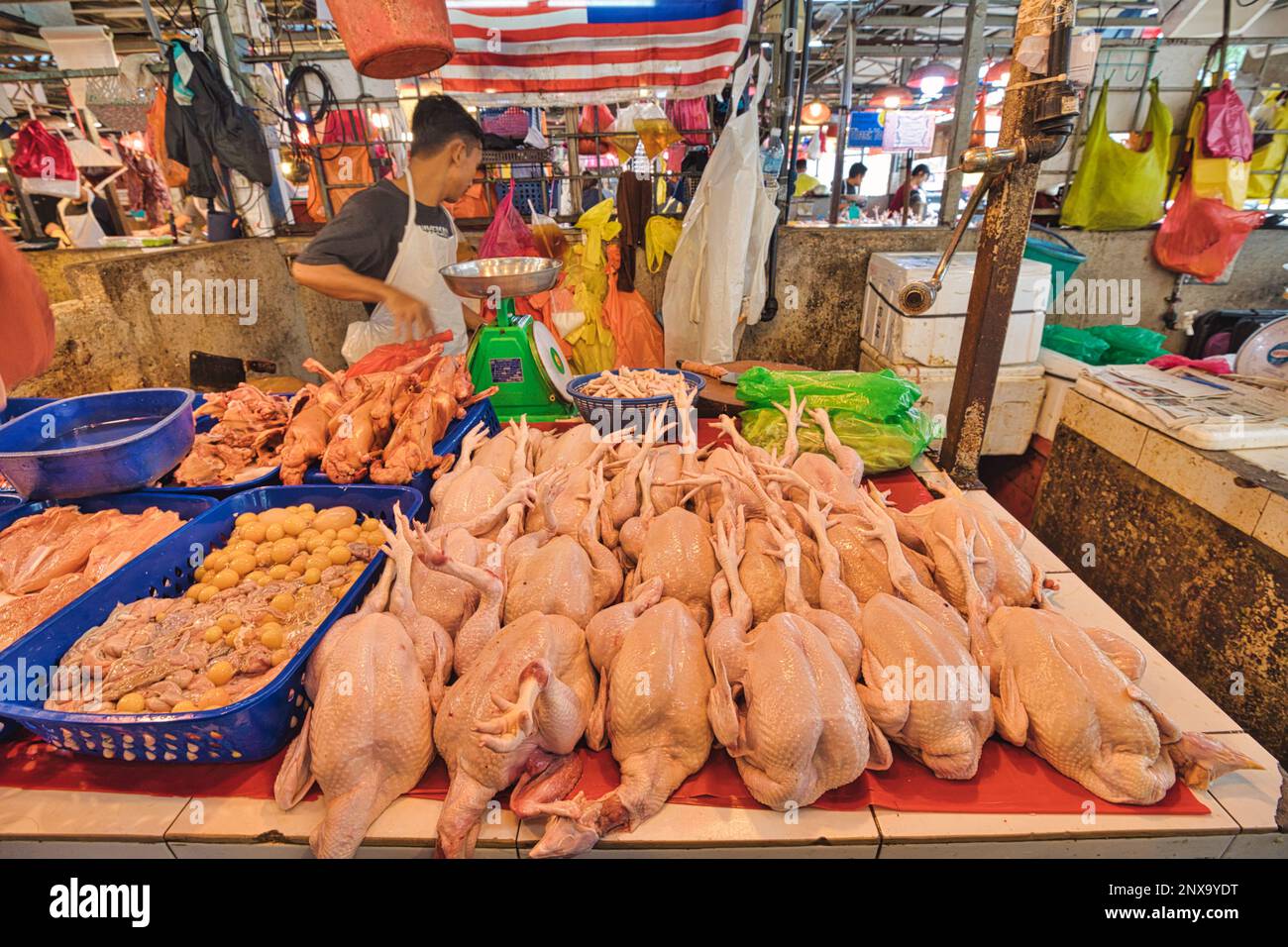 Kuala Lumpur, Malaysia - Jan 2023: Chow Kit Road Market's wet market is ...