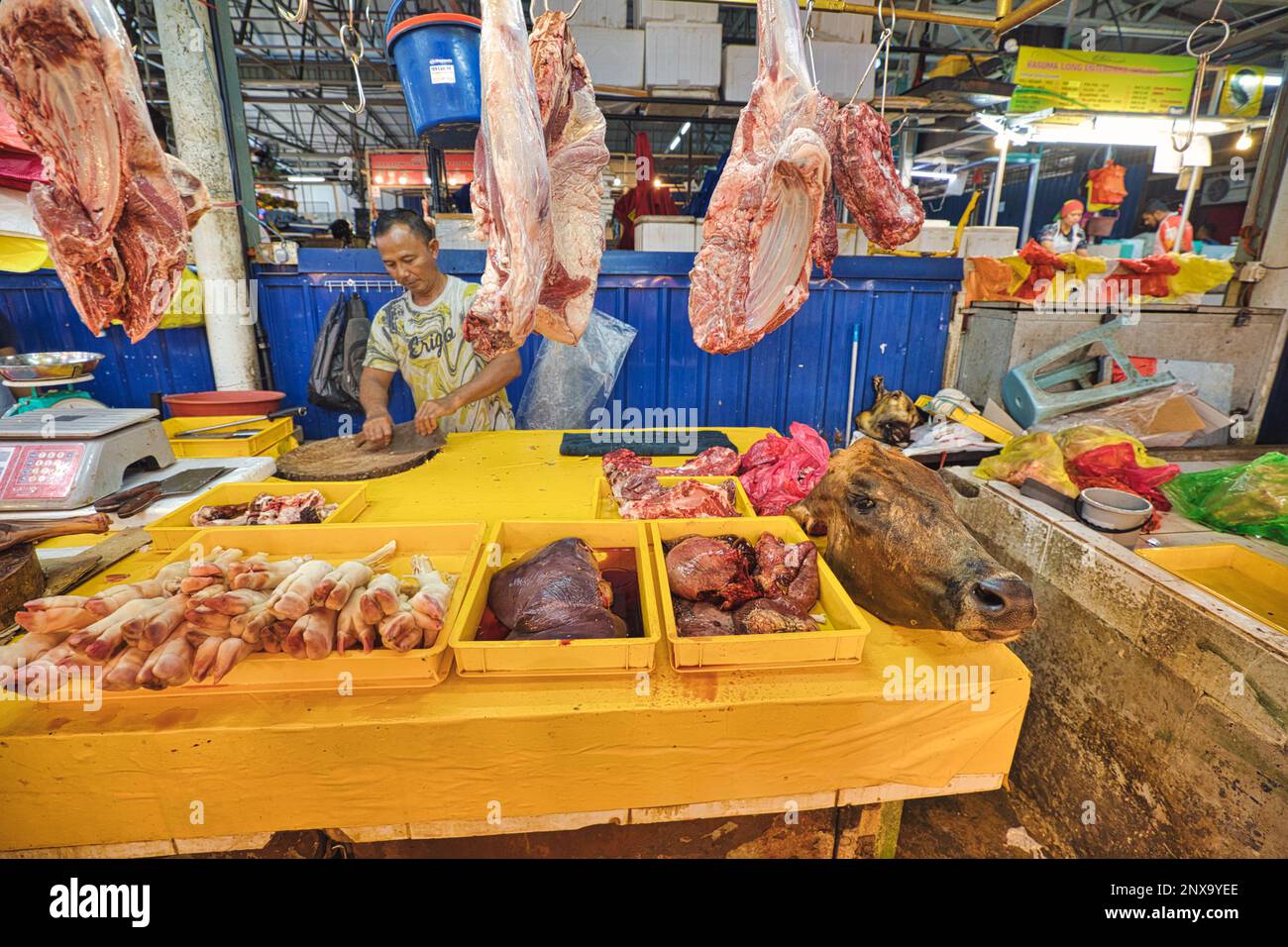 Kuala Lumpur, Malaysia - Jan 2023: Kuala Lumpur Chow Kit wet a market ...