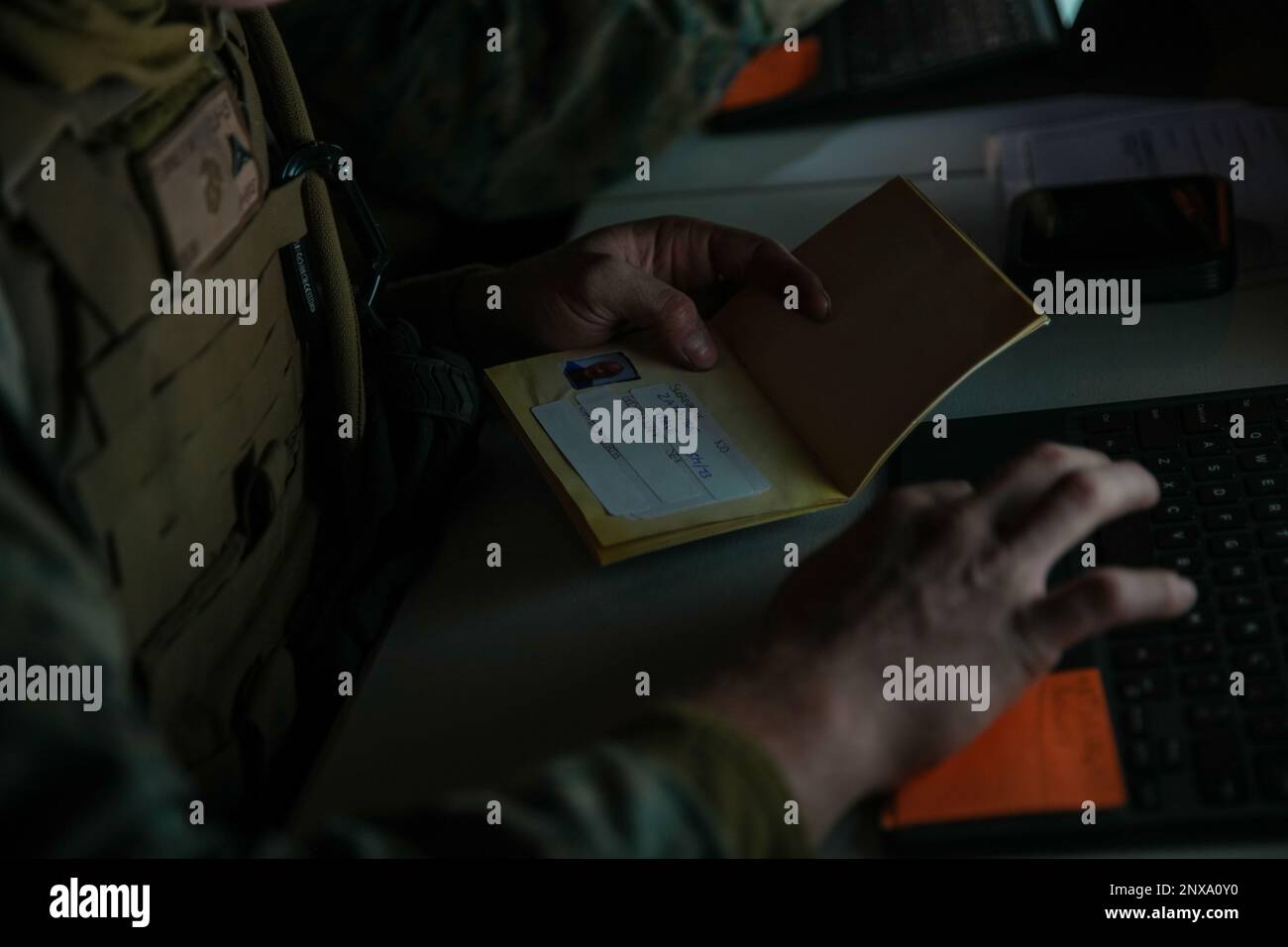 A U.S. Marine assigned to Combat Logistics Battalion 15, Combat ...