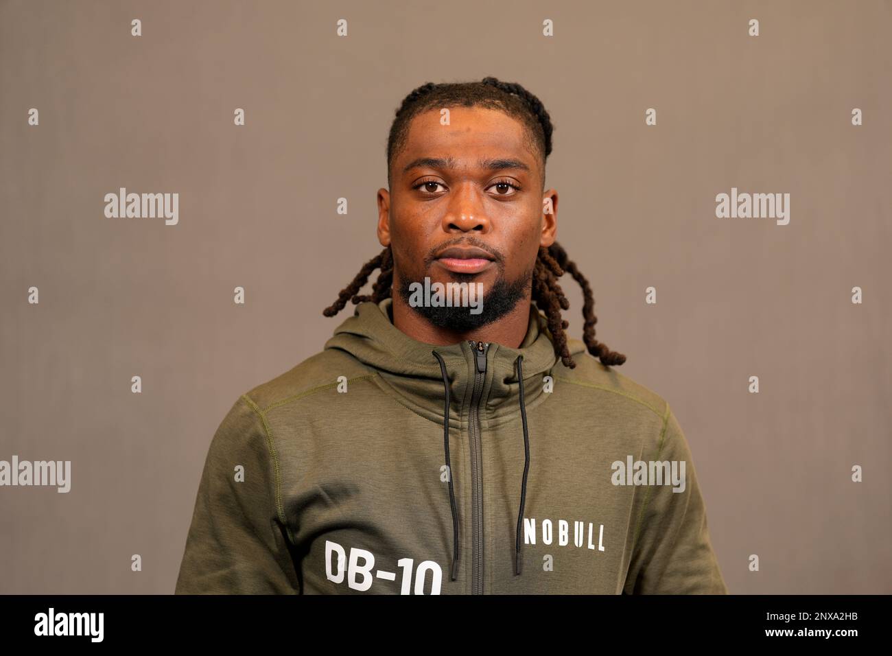 Cincinnati defensive back Arquon Bush poses for a portrait at the NFL ...