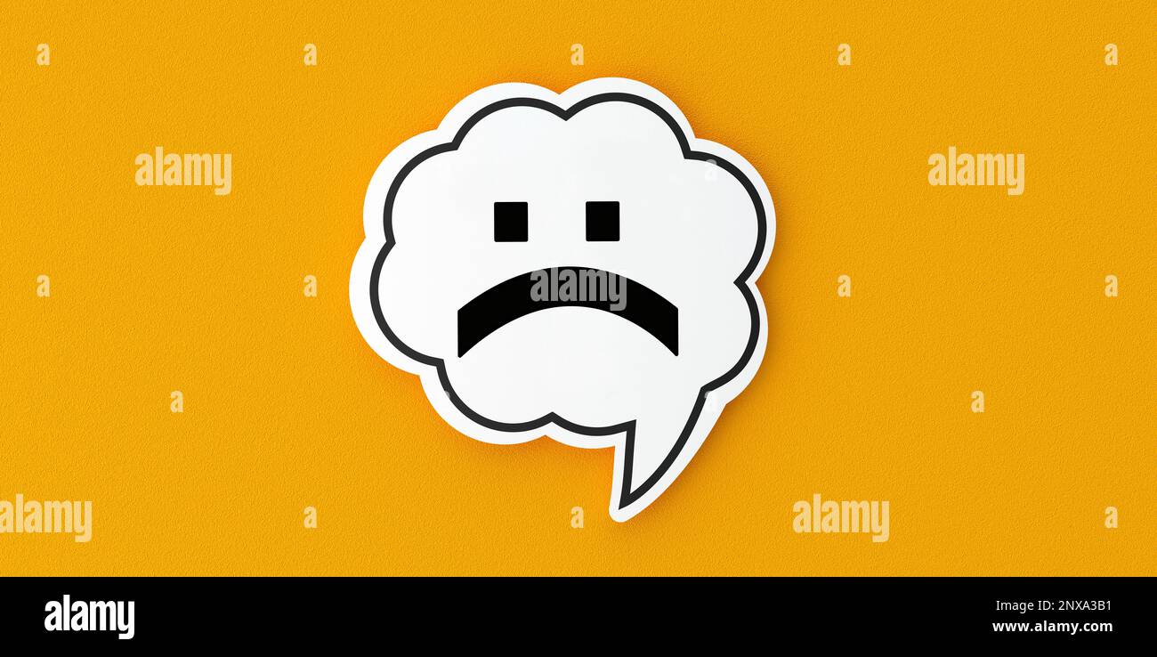 sad face bubble Stock Photo - Alamy