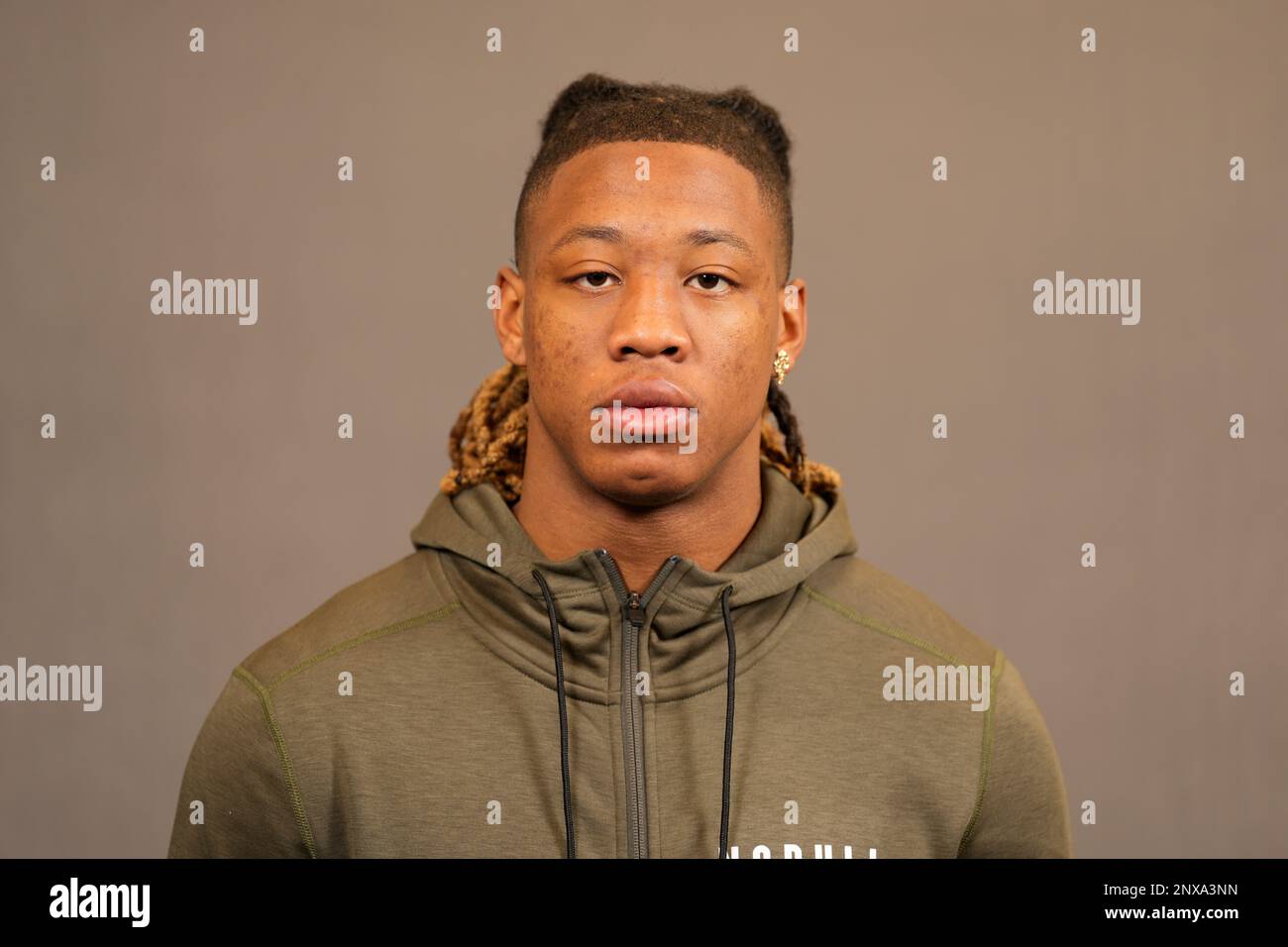 Texas A&M defensive back Jaylon Jones poses for a portrait at the NFL ...