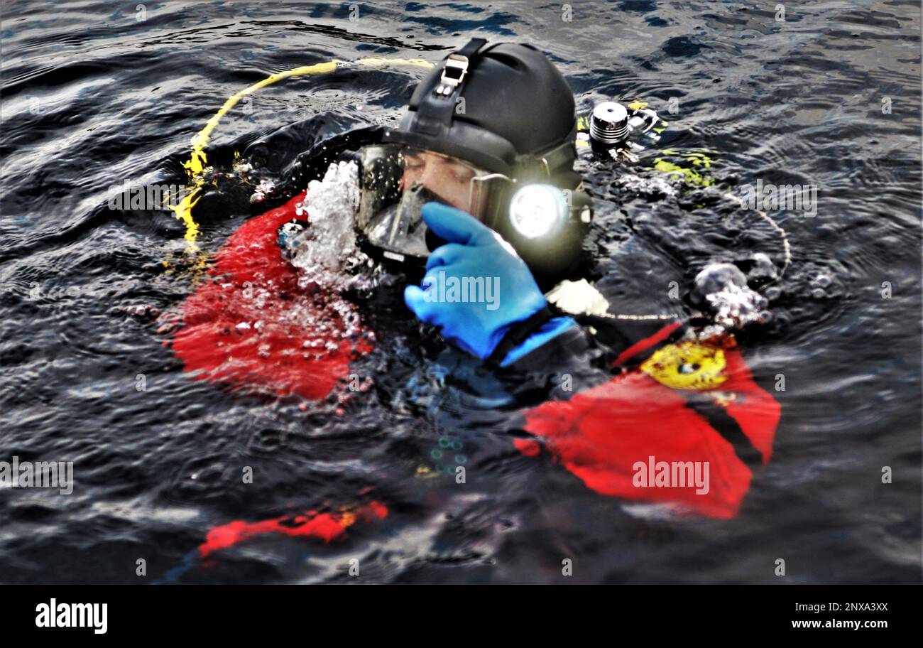 A firefighter with the Directorate of Emergency Services Fire ...