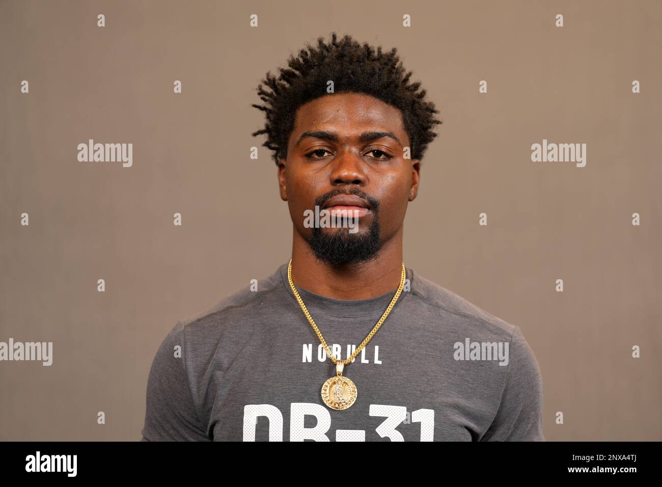 Miami defensive back Tyrique Stevenson poses for a portrait at the NFL ...