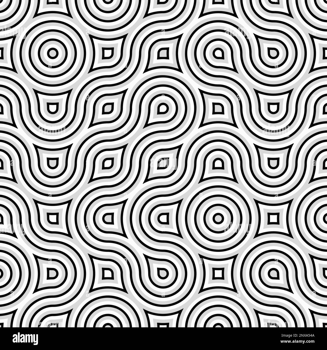 Monochrome background with a retro pattern design Stock Vector Image ...