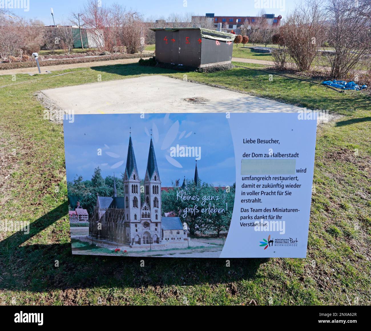 Wernigerode, Germany. 01st Mar, 2023. A sign stands in front of a ...
