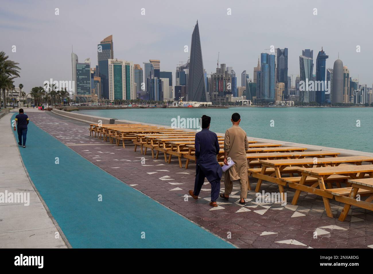 The skyline of Qatar's capital city of Doha Stock Photo - Alamy
