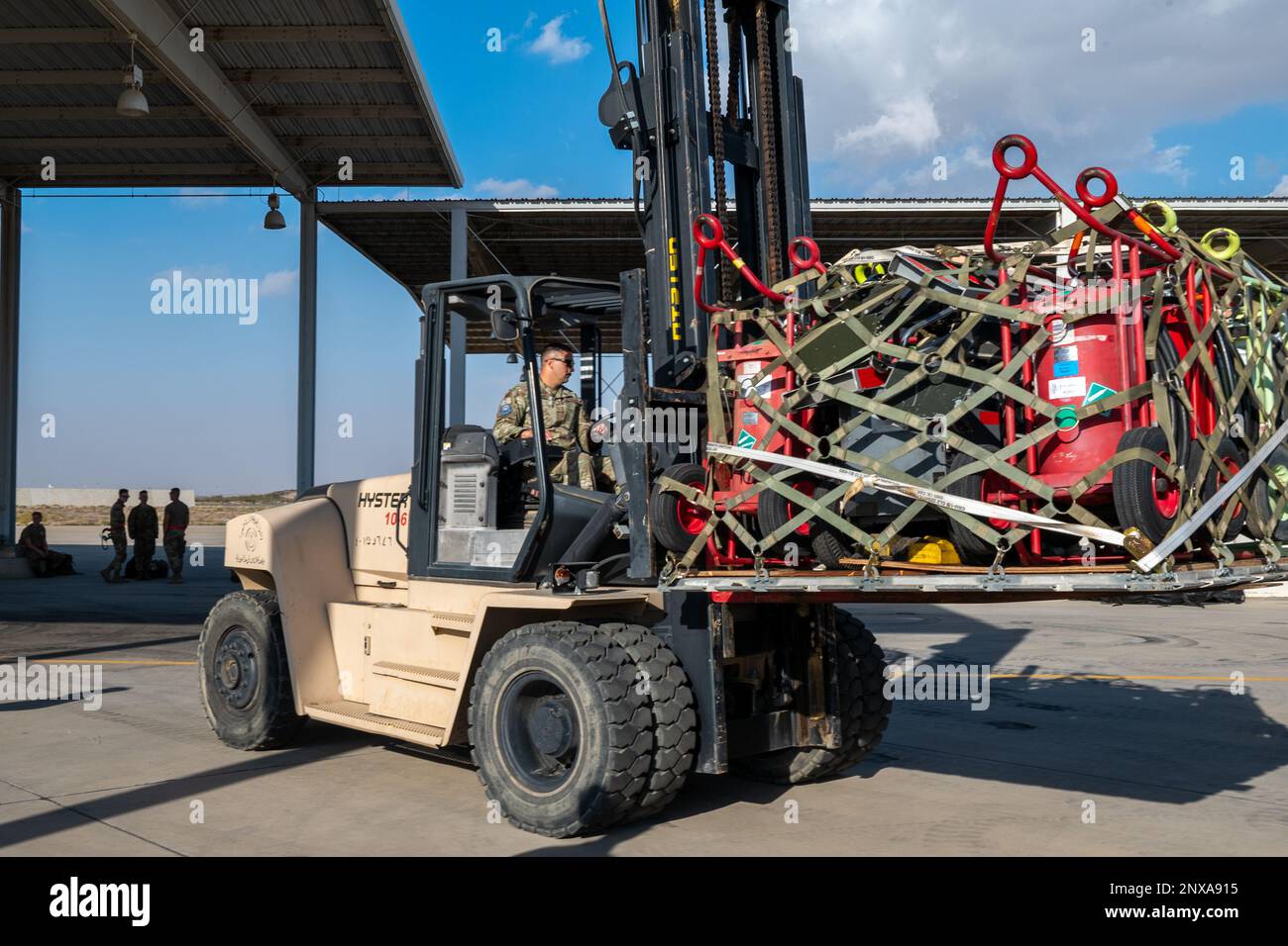 U.S. Air Force Master Sgt. Stephen Mullins, with the 77th Expeditionary ...