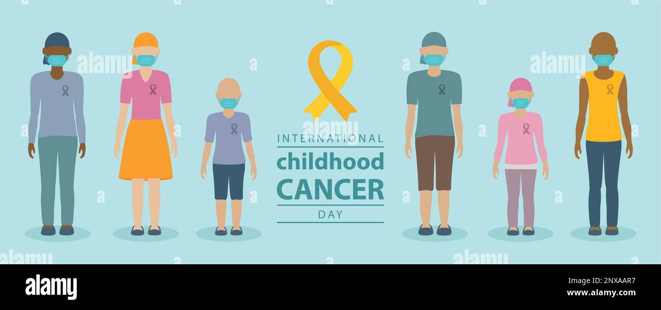 international childhood cancer day group of children Stock Vector Image ...