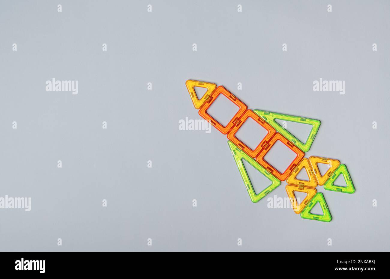 Model of a rocket from a magnetic designer Stock Photo - Alamy