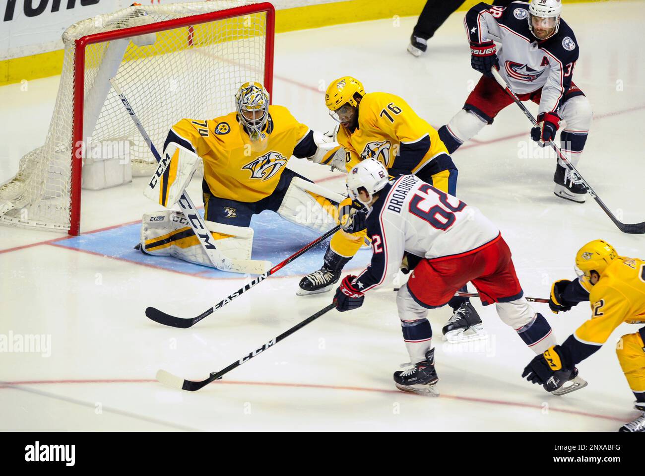 April 7, 2018; Nashville TN, USA Nashville Predators defenseman P.K ...