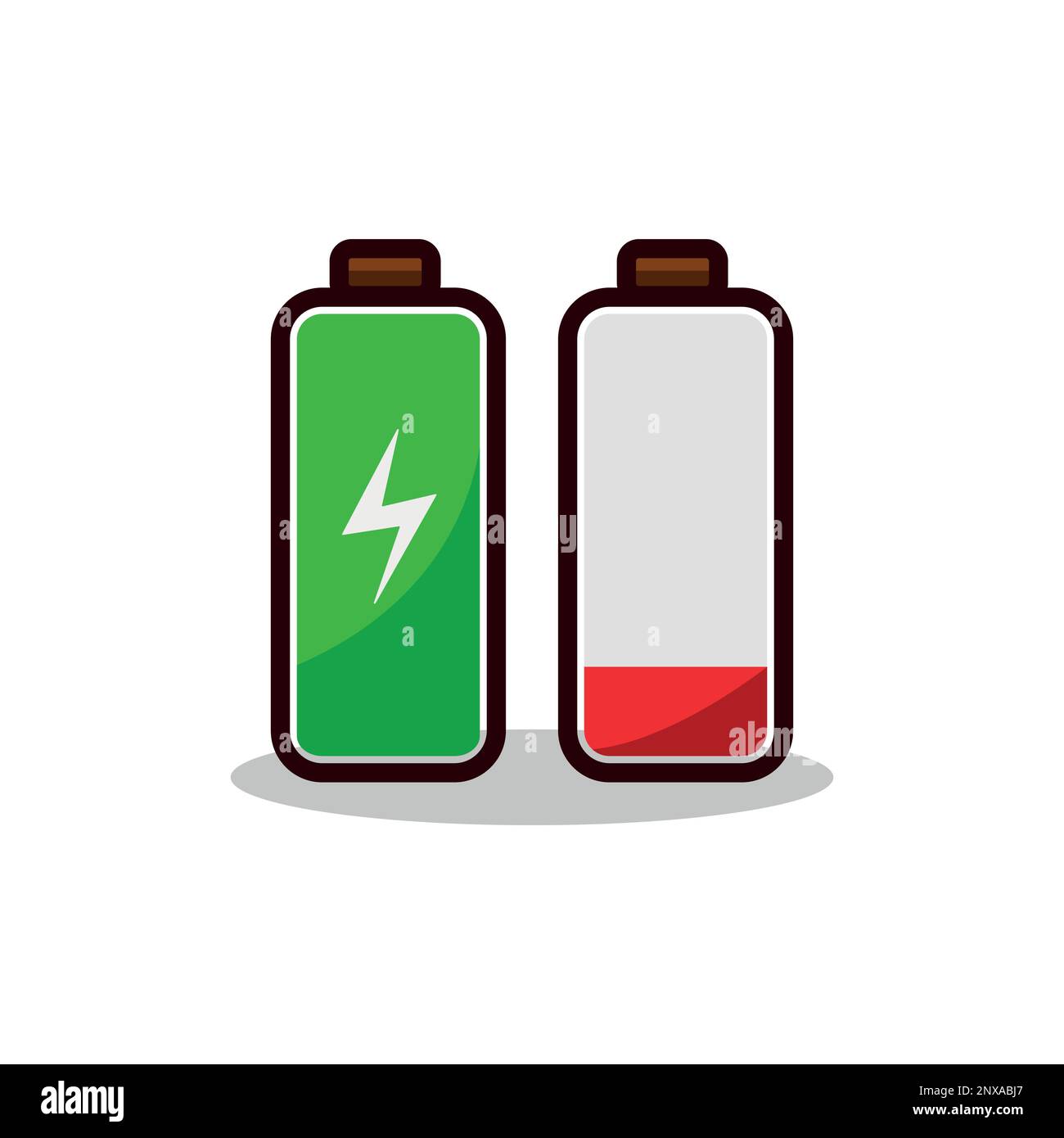 Battery status phone Cut Out Stock Images & Pictures - Alamy