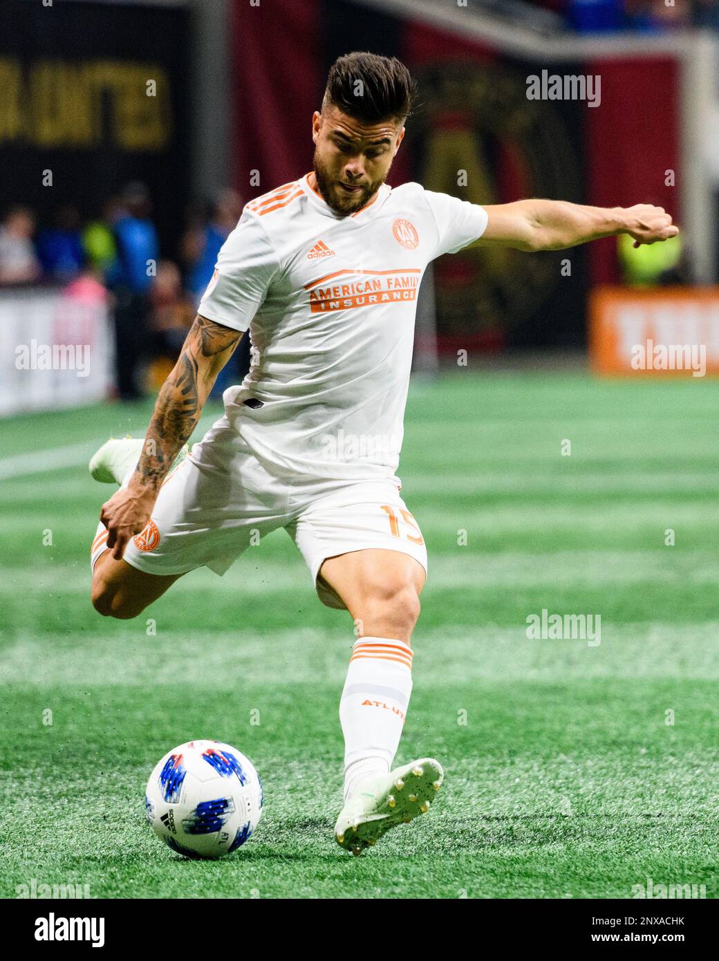 Atlanta United forward Hector Villalba (15) during the MLS soccer game ...