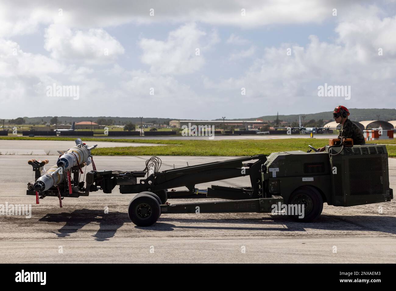 U.S. Marine Corps Lance Cpl. Gavin Wilson, an aviation ordnance ...