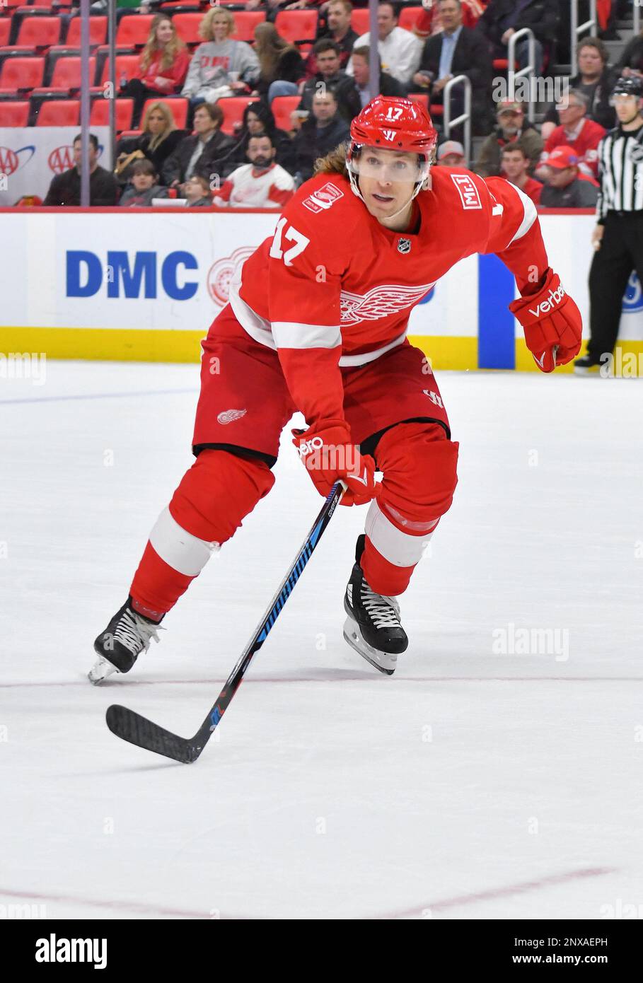DETROIT, MI - APRIL 5: Detroit Red Wings Left Wing David Booth (17) in ...