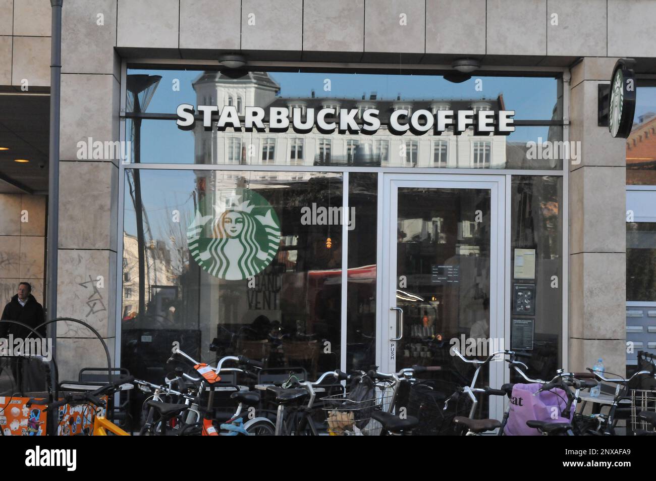 Copenhagen/Denmark/01 March 2023/Seattle coffee chain starbucks coffee ...