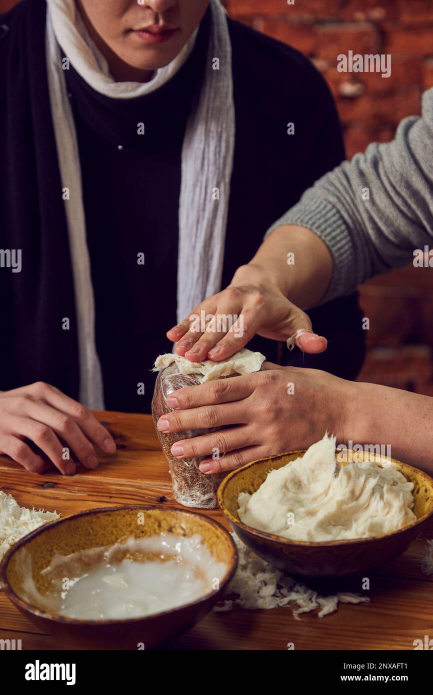 Hanji, traditional Korean paper, paper doll handmade from mulberry ...