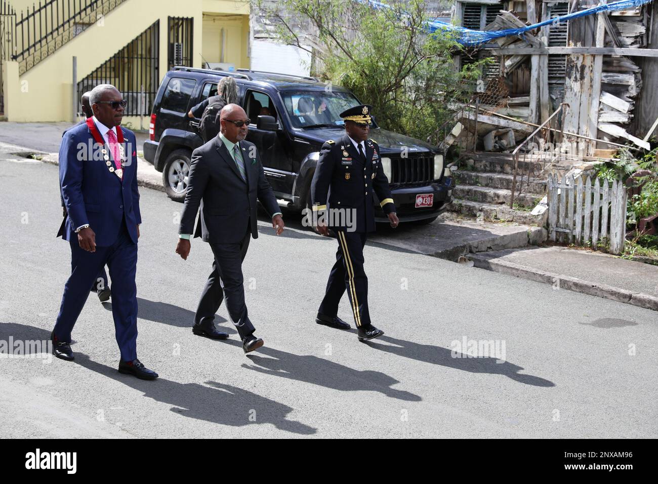 Gov. Albert Bryan, Lt. Gov. Tregenza Roach, Esq. and MG Kodjo Knox ...