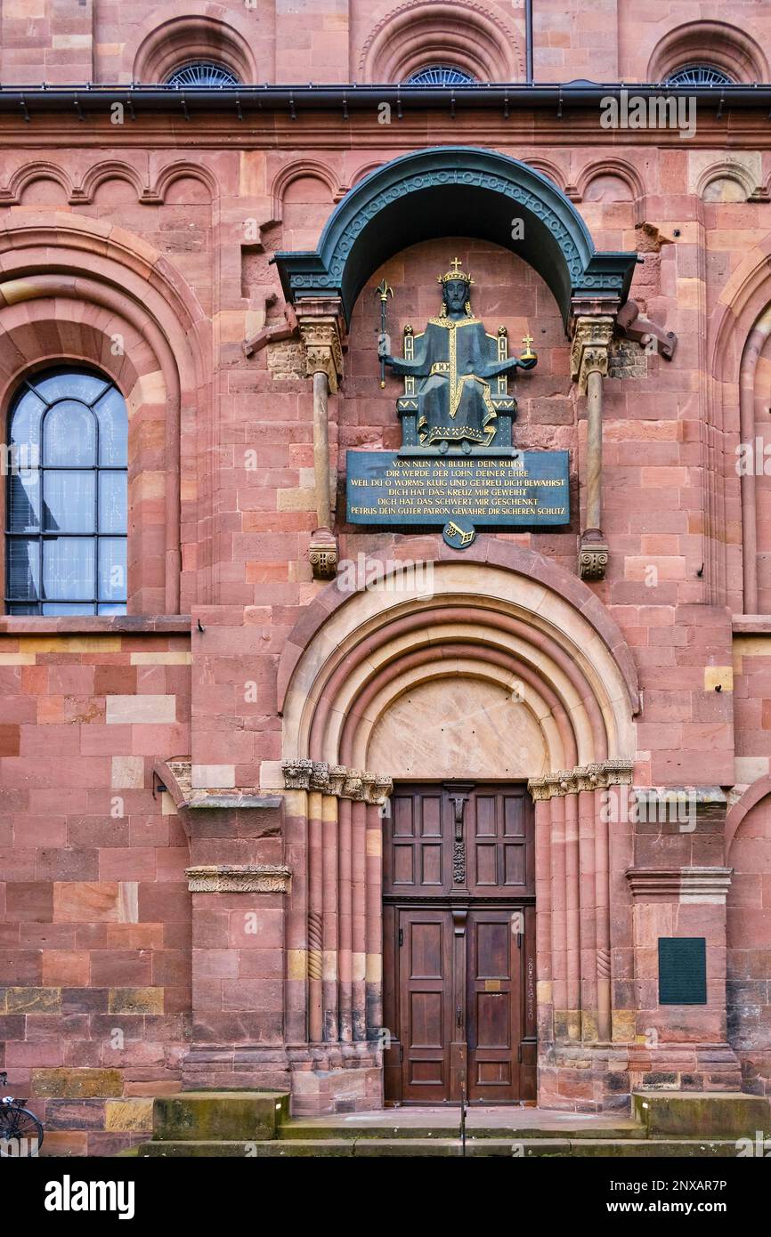 The Imperial Cathedral of St. Peter in the city of Worms, Rhineland ...
