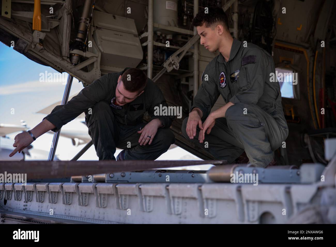U.S. Marine Corps Staff Sgt. Jacob Hall, an aircraft engineer with Marine Aerial Refueler ...