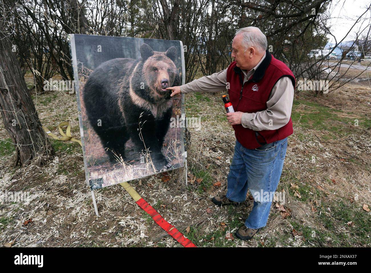 In this March 21, 2018, photo, Be Bear Aware Campaign director Chuck ...