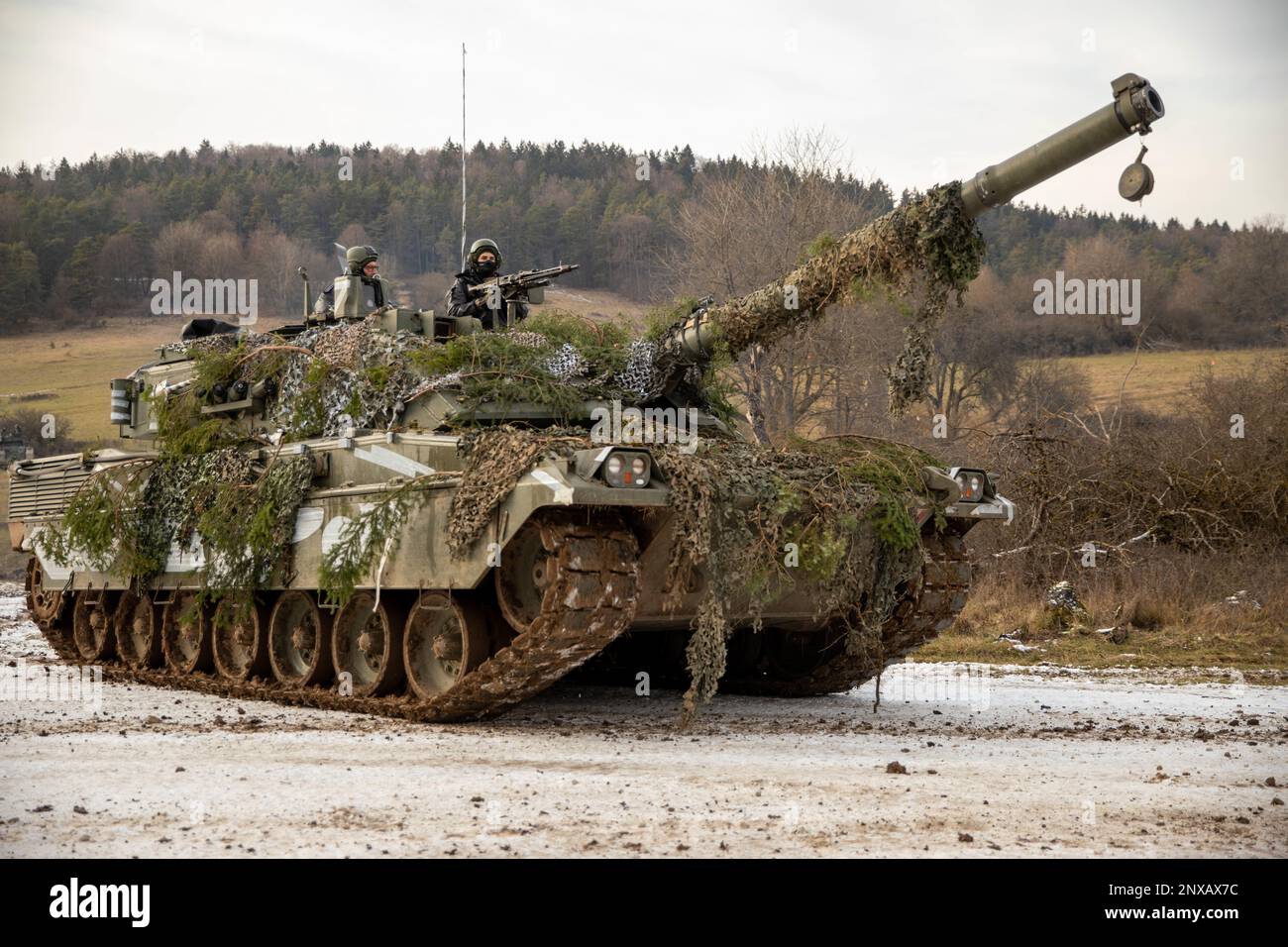 HOHENFELS, Germany—An Italian army tank regiment moves to check ...