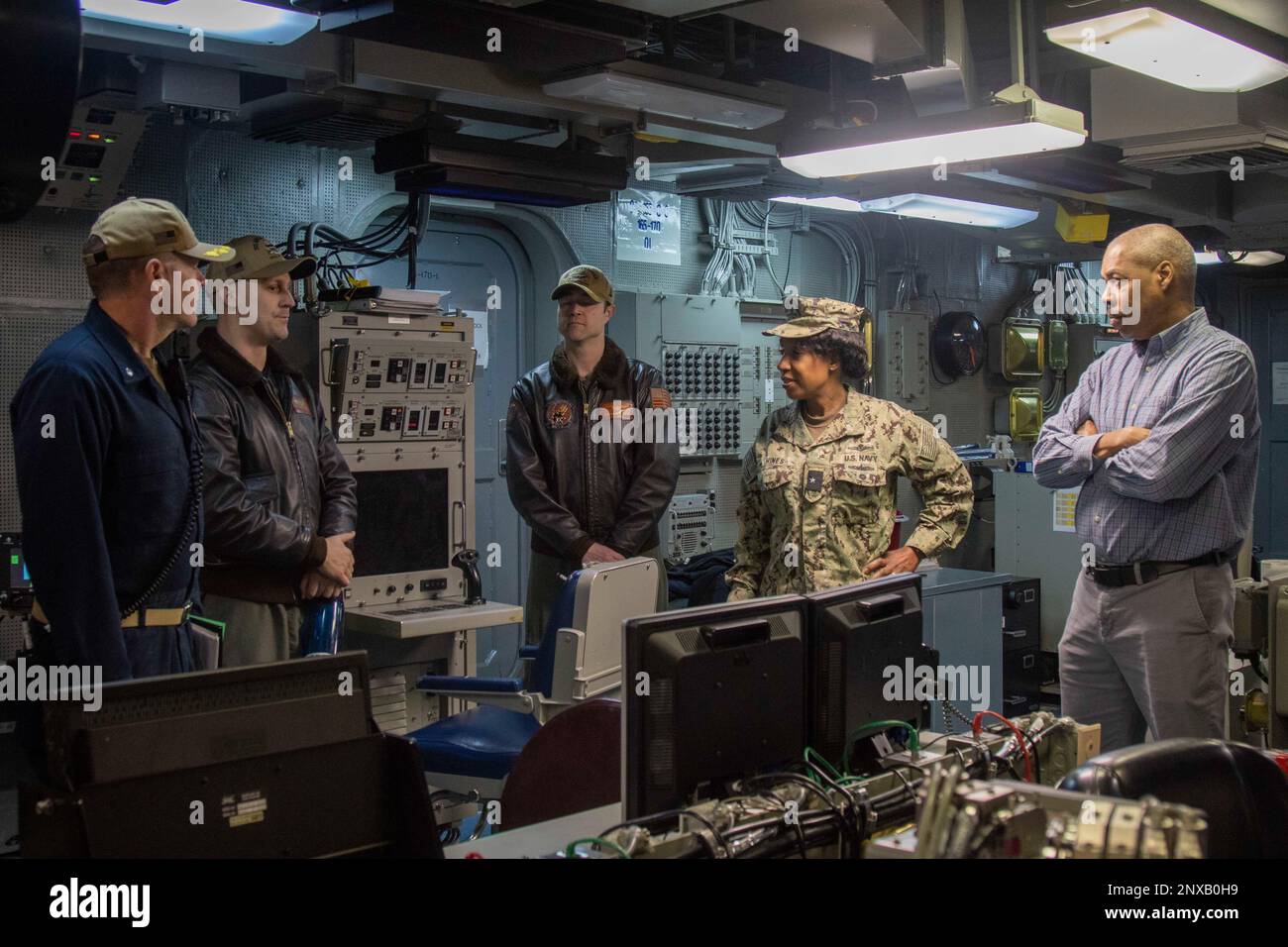 230216-N-GS837-1026 SAN DIEGO (Feb. 16, 2023) Mr. Gerald Hines, right ...