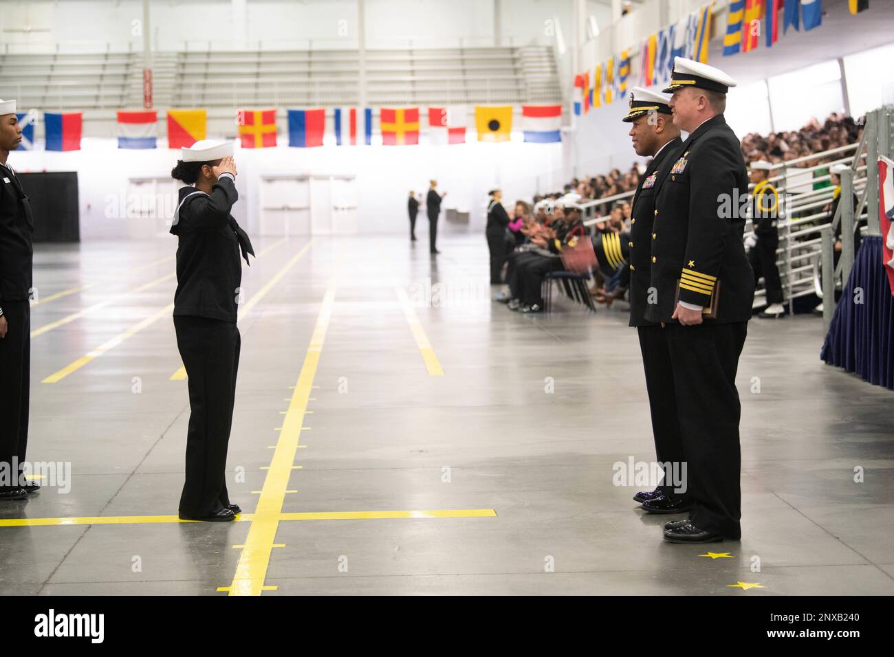 Pass in Review at U.S. Navy Recruit Training Command. More than 40,000 ...