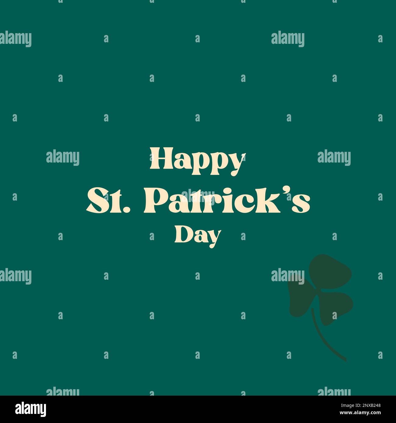 Happy St.Patrick s day text on green background with leaf clover Stock ...