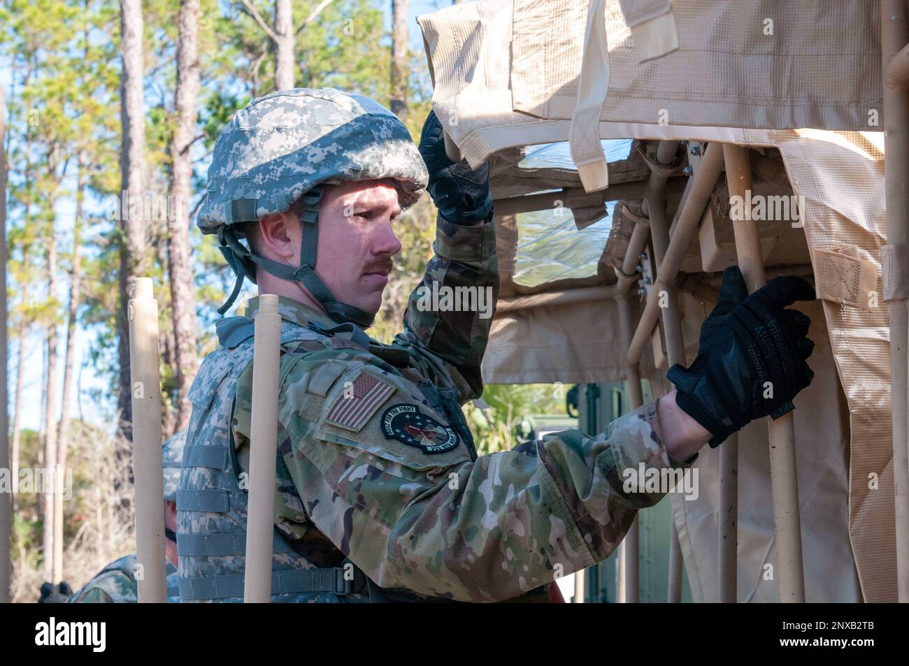 U.S. Airmen of the 202nd RED HORSE Squadron participate in an annual ...