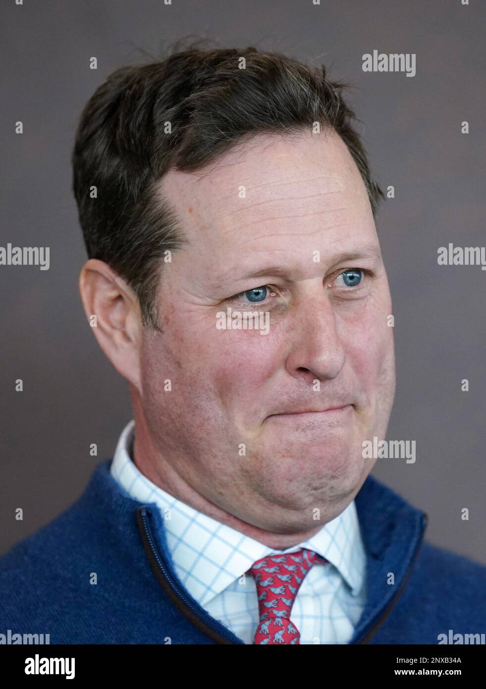 Trainer Charlie Longsdon during the Handicap Weights & Gold Cup 100 ...
